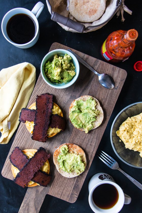 Bodega Breakfast Sandwich with Avocado - The Nut-Free Vegan