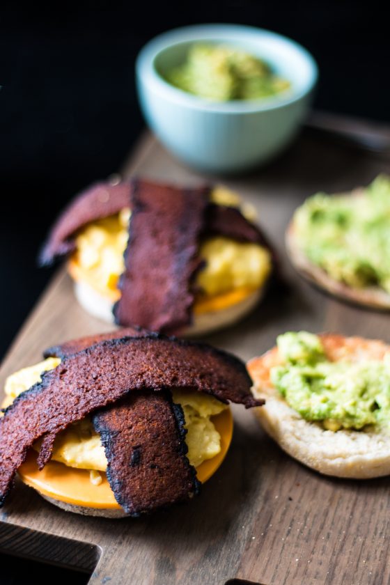 Bodega Breakfast Sandwich with Avocado - The Nut-Free Vegan