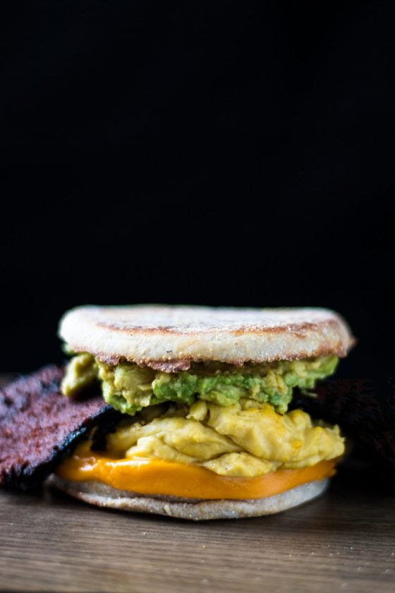 Bodega Breakfast Sandwich with Avocado - The Nut-Free Vegan