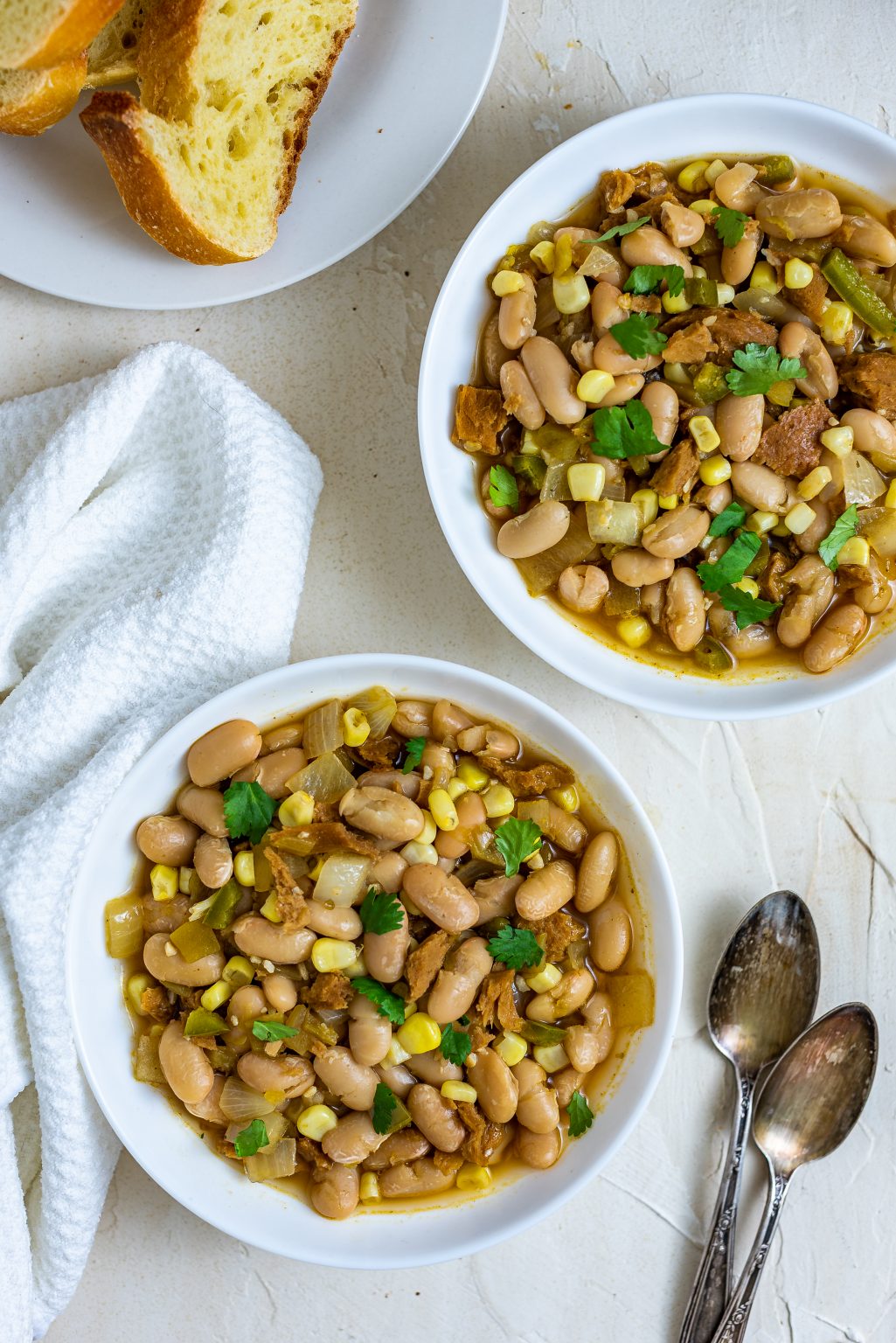Seitan White Bean Chili - The Nut-Free Vegan